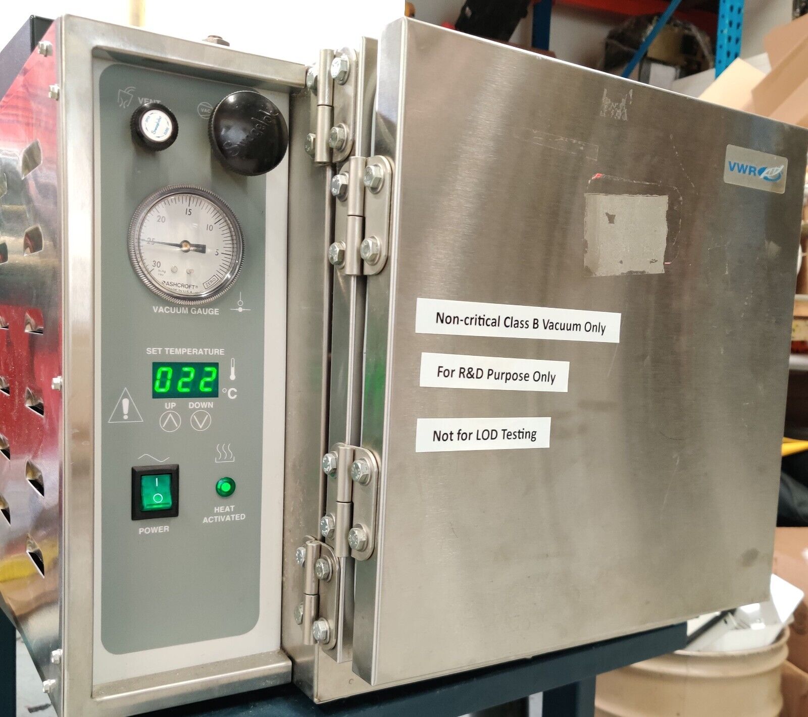 VWR SL Shel Lab 1410M 9100706 Stainless Steel Digital Laboratory Vacuu ...