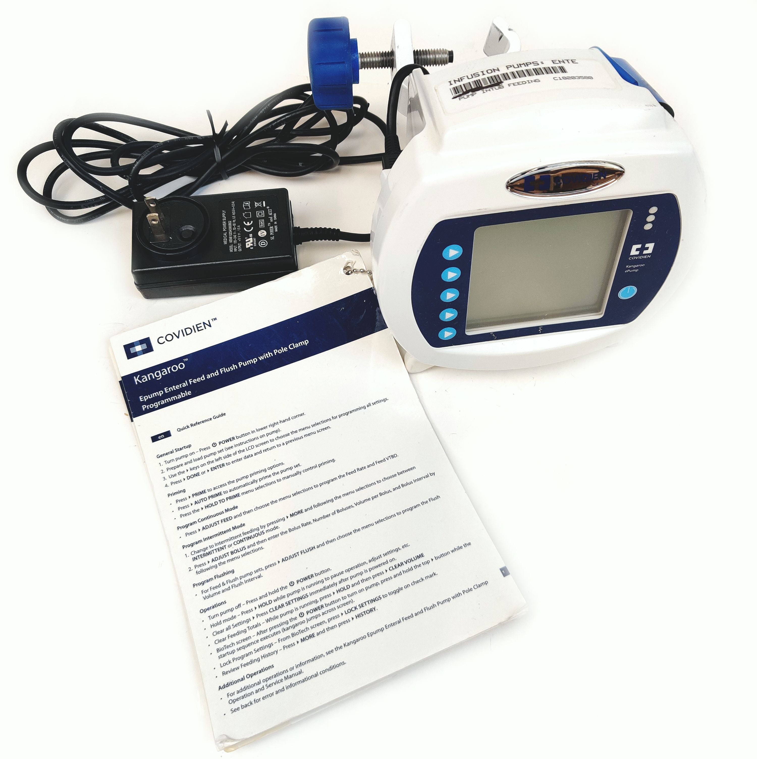 Covidien Kangaroo ePump with Power Supply and Pole Clamp Working ...